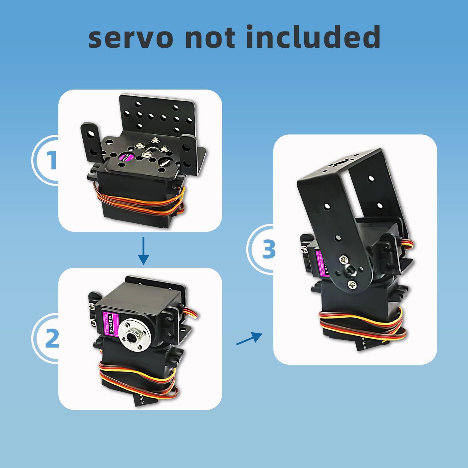 Snapklik.com : 4 Sets 8Pack Pan Tilt Servo Mount Bracket For MG995 ...