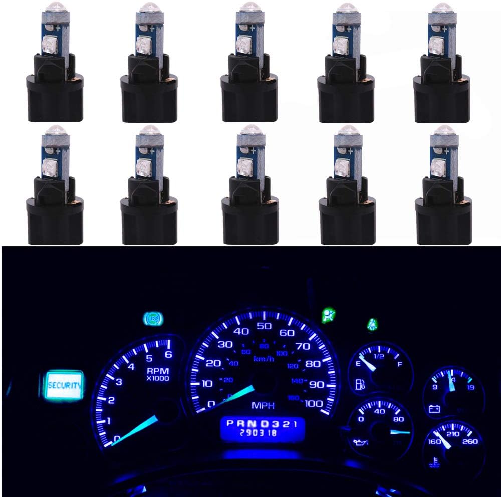 Amazon.com: WLJH Super Bright Blue Canbus T5 Dash Light Bulbs Car Instrument Cluster Panel Gauge ...