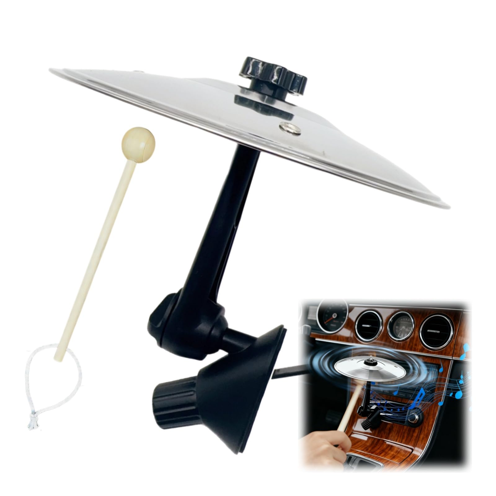 Cymbal For Car Vent Car Cymbal Air Vent Accessory With Beater Stick ...