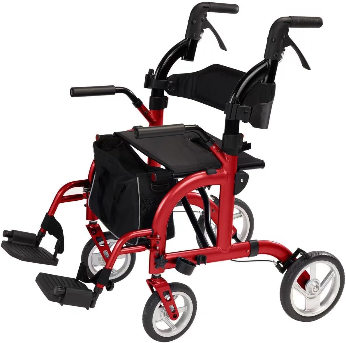 Amazon.com: WONDMED 2 in 1 Walkers for Seniors&Transport Chair,Rollator ...