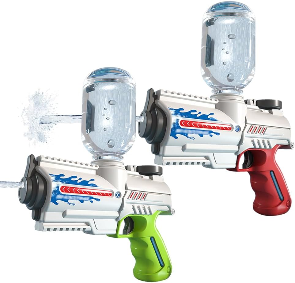 XPJBKC Electric Water Gun Pistol, 2 Pack Rechargeable Water Glock with ...