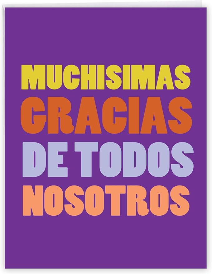 Amazon NobleWorks Large Group Thank You Card In Spanish 8 5 X amazon-nobleworks-large-group-thank-you-card-in-spanish-8-5-x