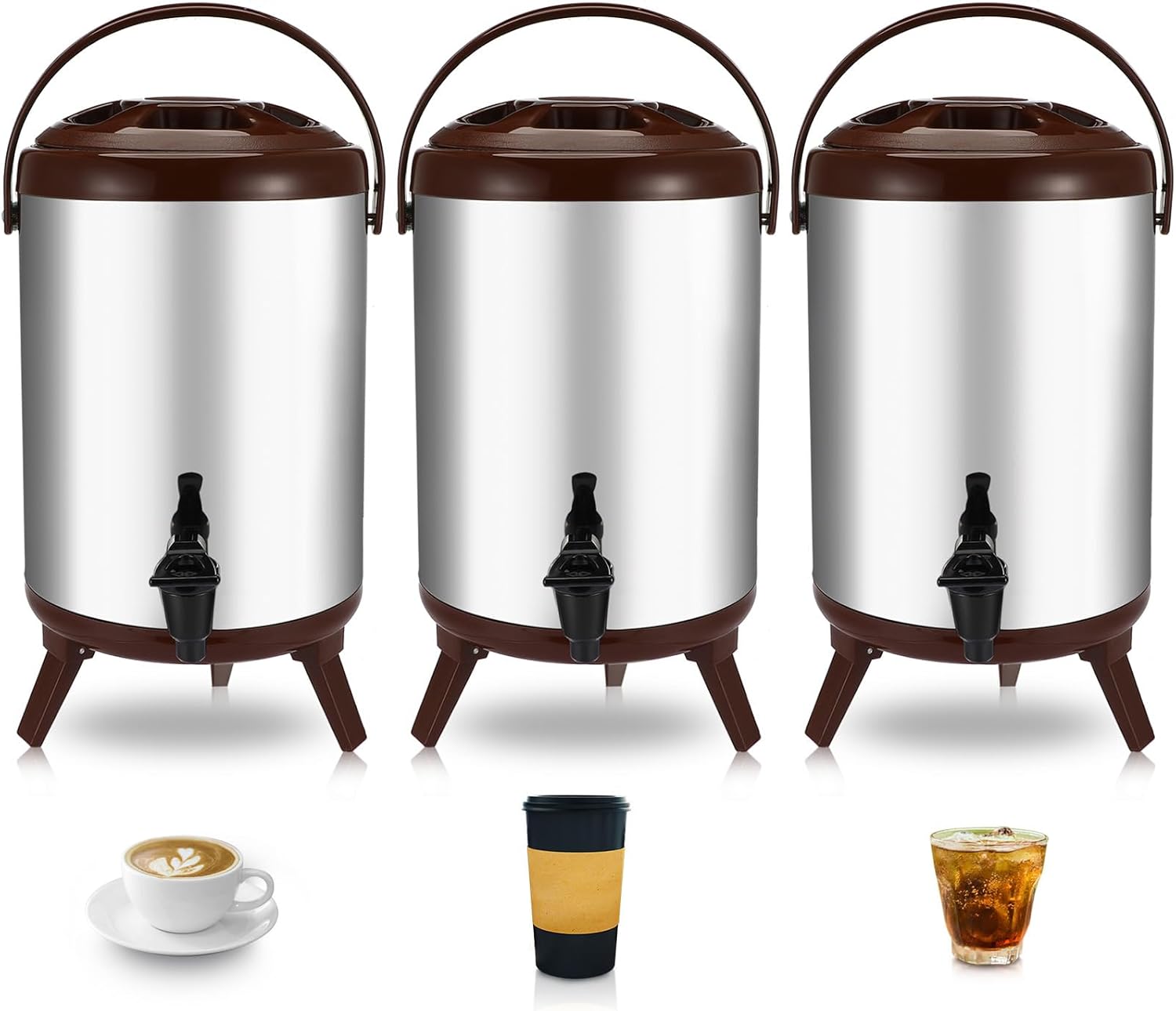 Amazon.com | Mifoci 3 Pcs Cold and Hot Drink Dispenser Stainless Steel ...