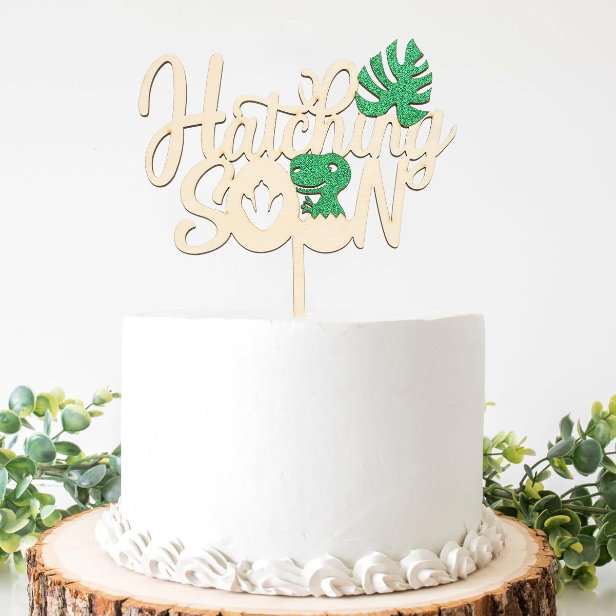 Snapklik.com : Wood Hatching Soon Birthday Cake Toppers Hatching Soon ...