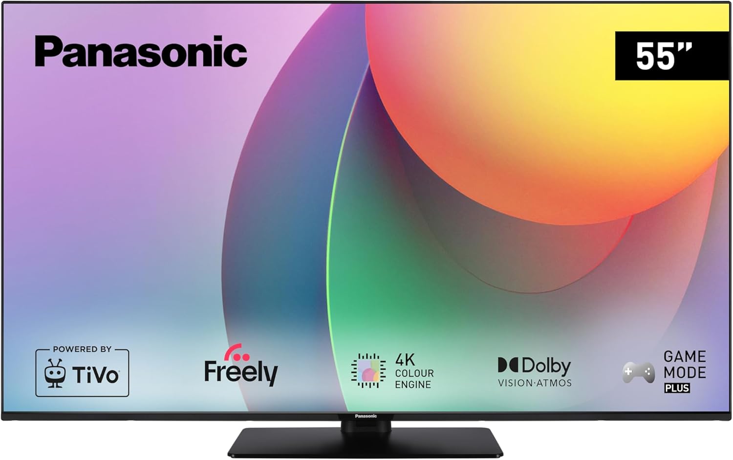 Panasonic TB-55W60AEY, W60 Series 55 inch 4K Ultra HD LED Smart TV, 2024, Freely, TiVo, 4K ...