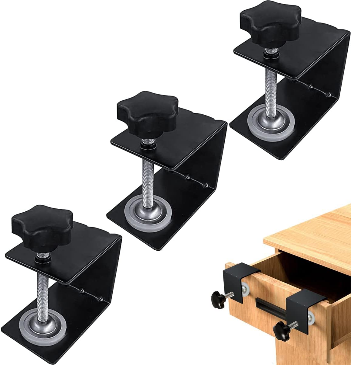 Universal C-clamp cabinet mounting clamps, heavy-duty furniture steel ...