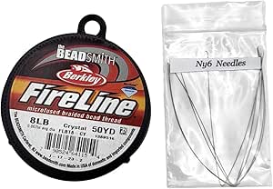 Amazon.com: Beadsmith FIRELINE Beading Thread Crystal/Smoke 4LB 6LB 8LB ...