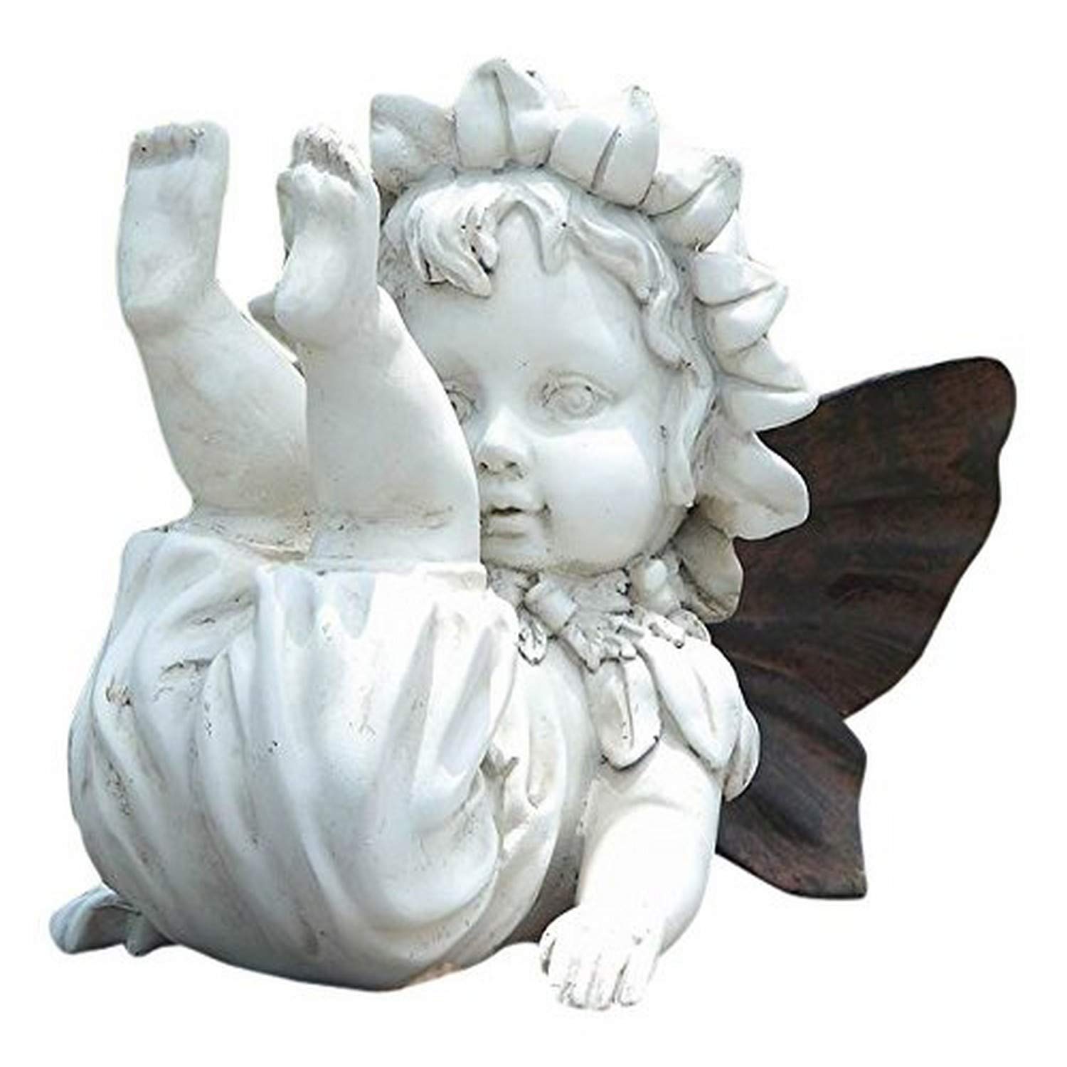 Amazon.com : Hi-Line Gift Ltd Falling Down Baby Fairy Statue : Patio ...