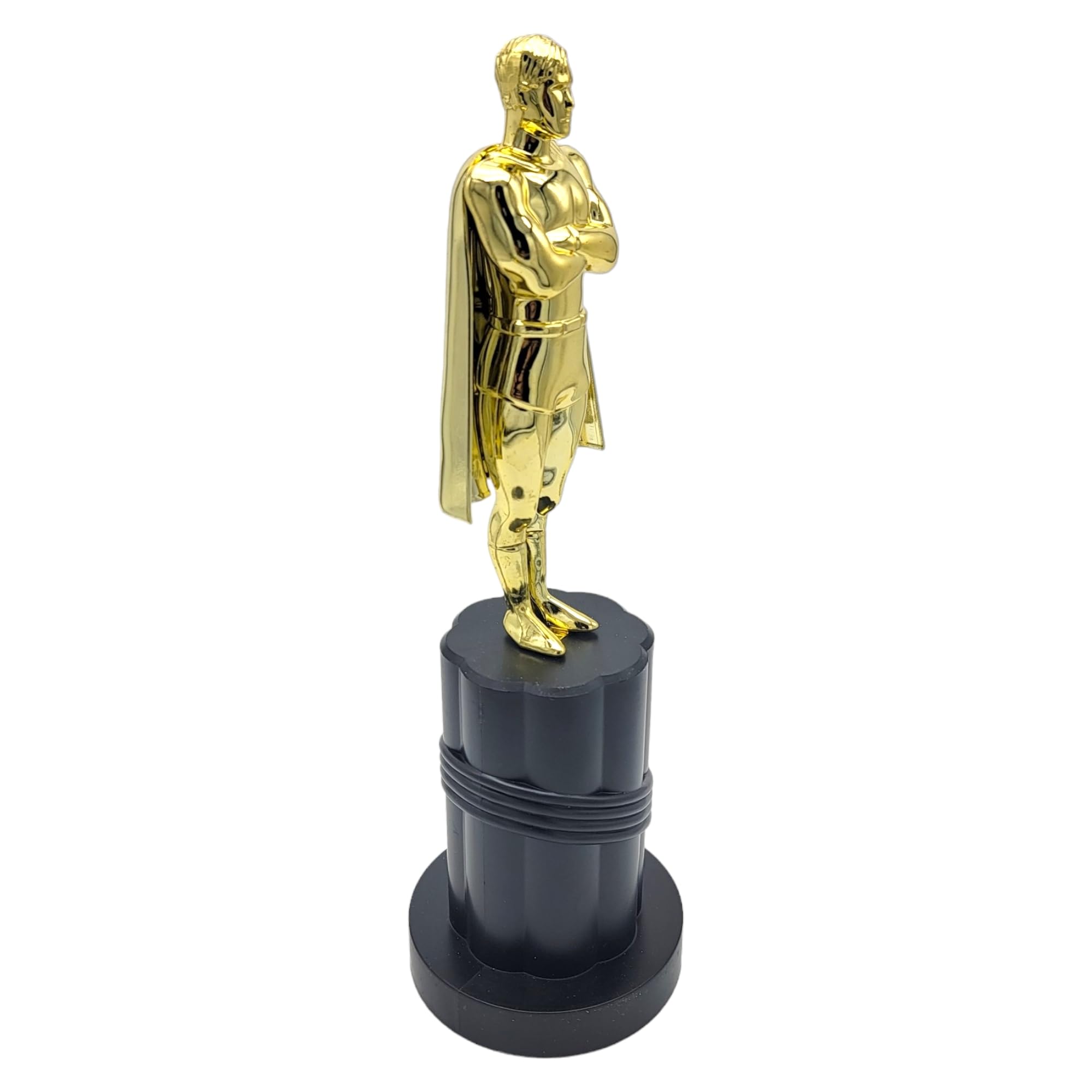 Amazon.com: ZUGAR LAND Gold Superhero Trophy Statues on Large Black ...