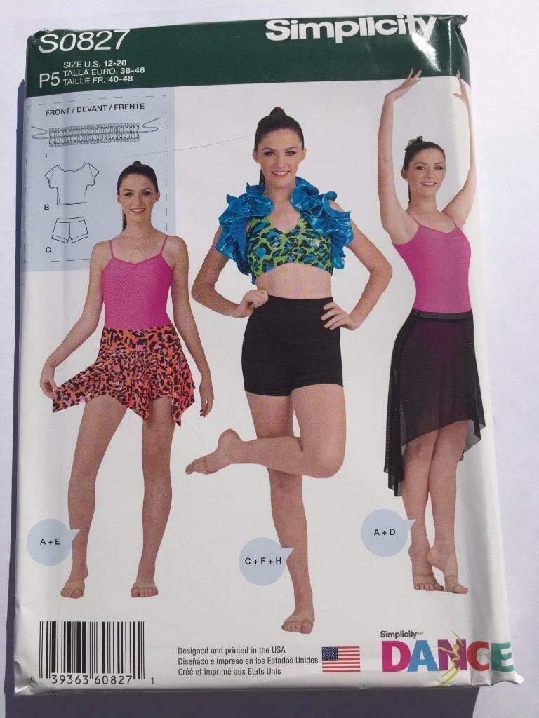 Amazon.com: Simplicity Dance Pattern 1444 Misses Knit Dancewear Sizes ...