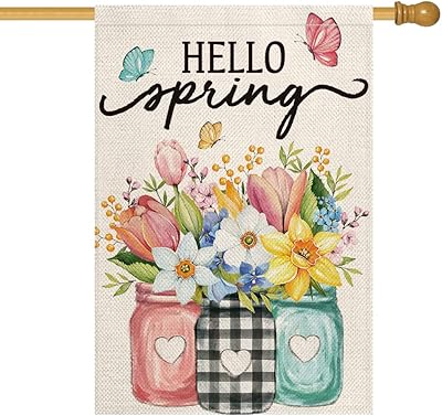 Amazon.com : Spring Summer Flag,Summer House Flags 28 x 40 Inch Double ...