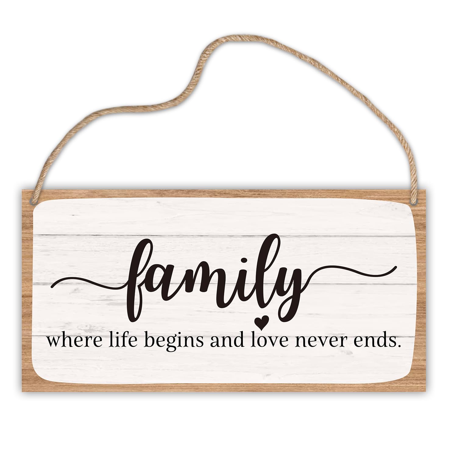Amazon.com : Family Wall Decor Wooden Hanging Sign Plaque, Family Where ...