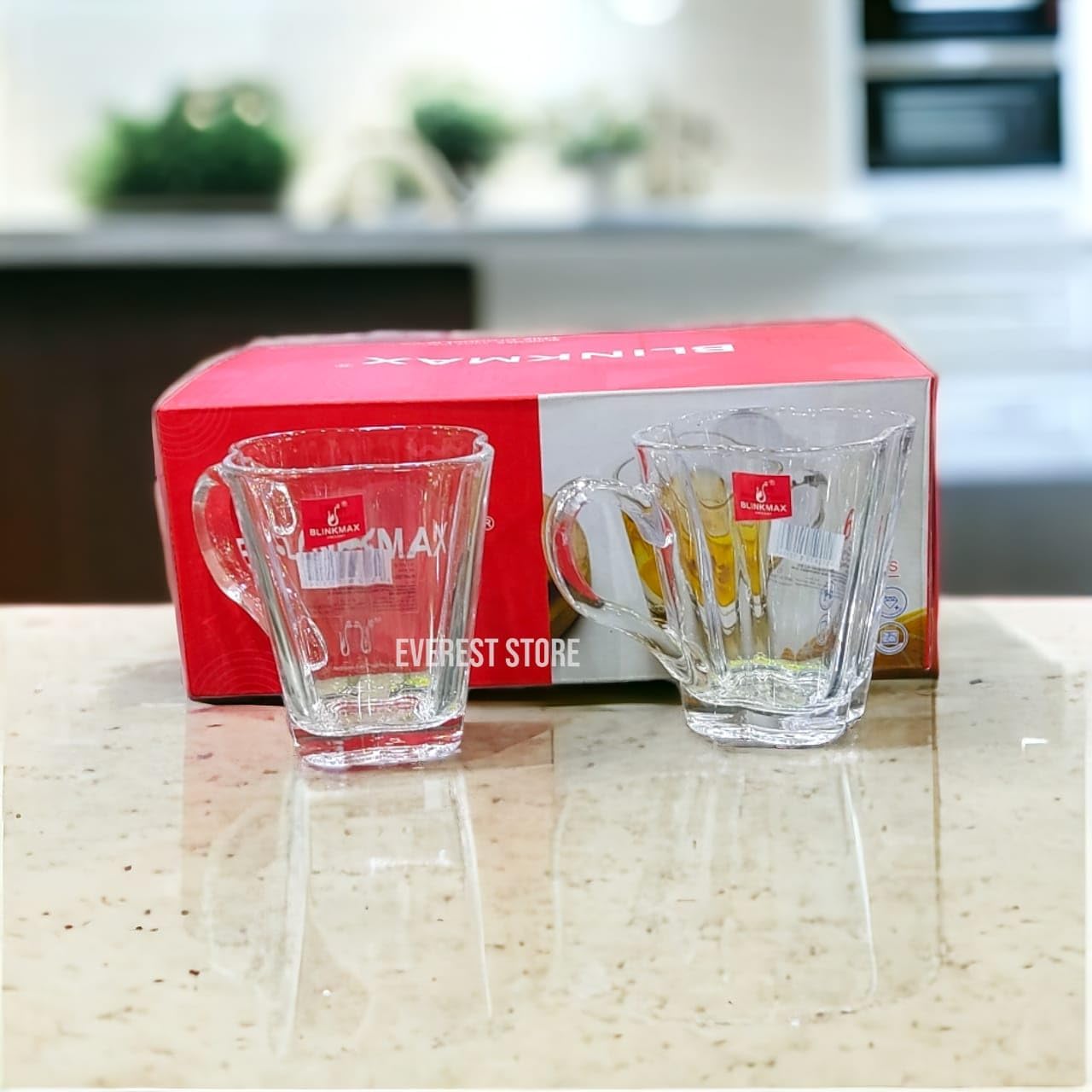 Amazon.com | BlinkMax Premium Clear Coffee and Tea Glass Set of 6 (6.7 ...