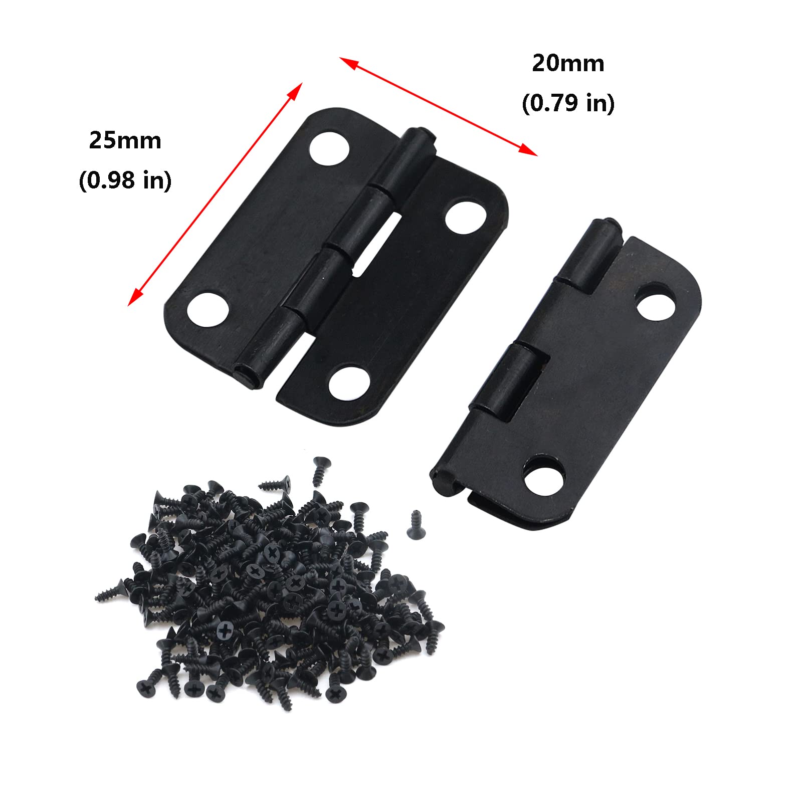 Snapklik.com : Antrader 1" X 3/4" Metal Foldable Butt Hinge For Cabinet ...