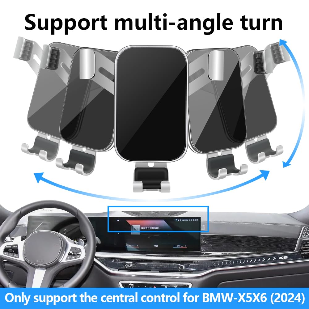 Snapklik.com : LUNQIN Car Phone Holder For BMW X5 2024 2025 And BMW X6 ...
