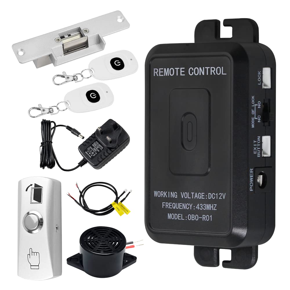 FUSYTULY Fully Access Control System Kit Wireless 433MHz Door Opener ...