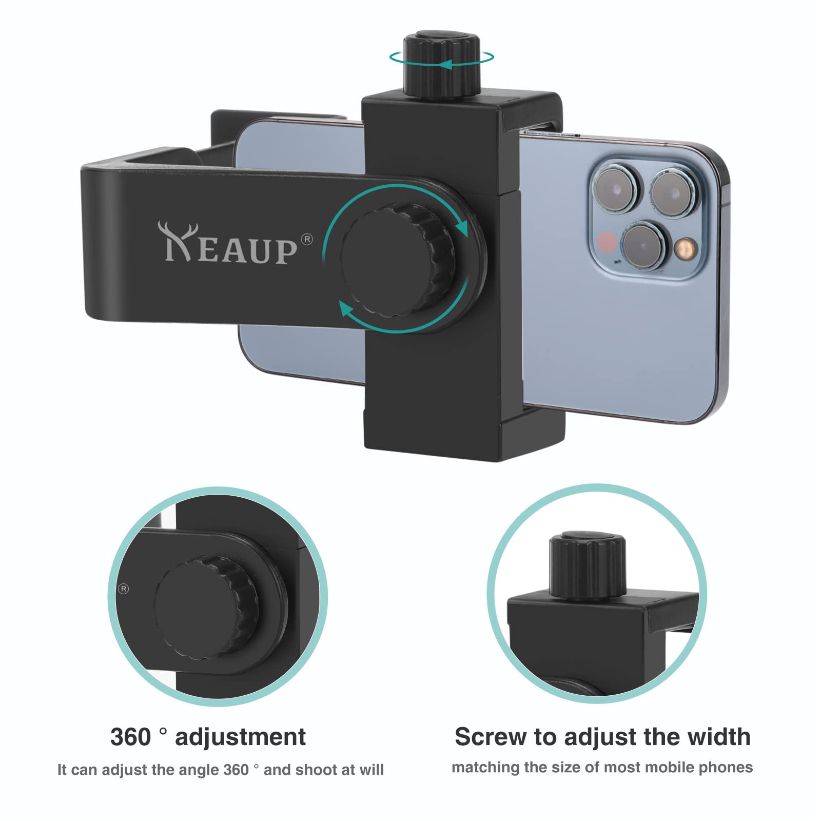Snapklik.com : KEAUP Universal Cell Phone Holder Mount 360 Smartphone ...