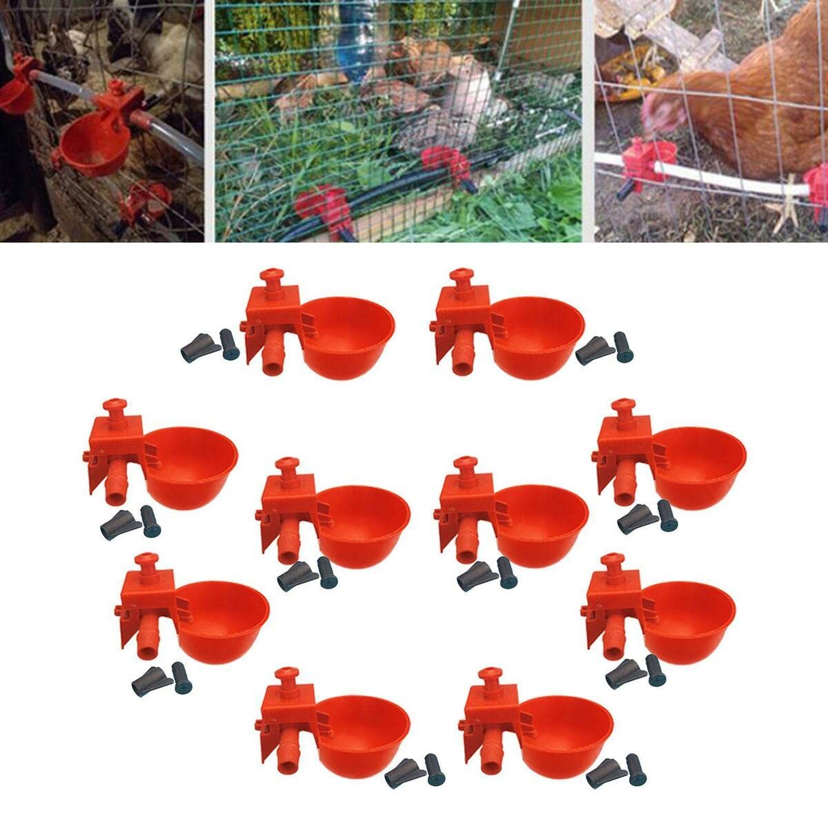 10Pcs Water Drinking Automatic Drinker For Chicken Poultry Farms ...