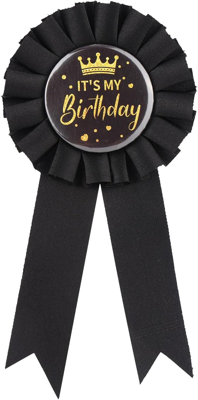 Amazon.com: It’s My Birthday Satin Ribbon Badge Pin, Birthday Queen ...