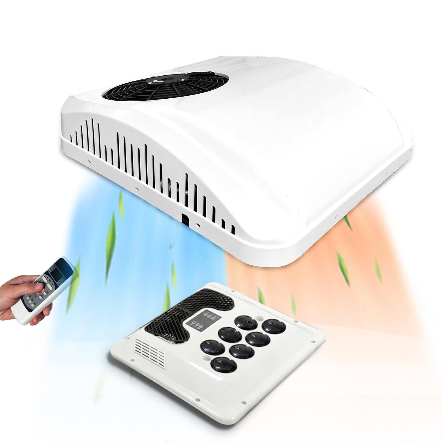Amazon.com: 12V Roof RV Air Conditioner | Heat and Cool |- Treeligo ...