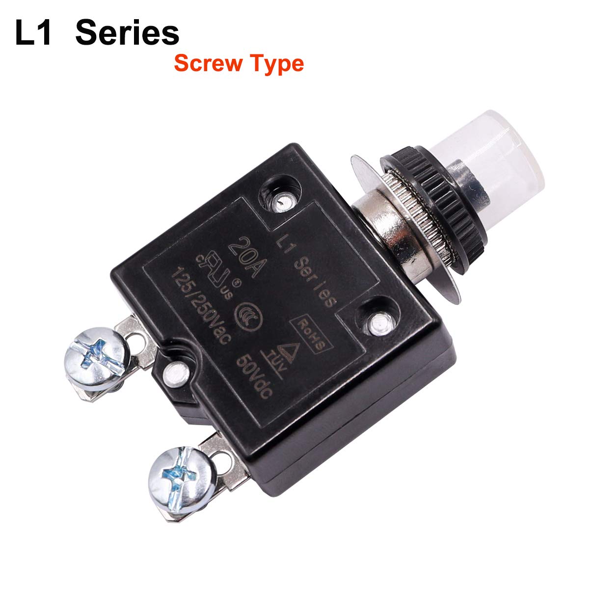 Snapklik.com : Smseace 20Amp Electric Button Breaker 125/250VAC,Thermal ...