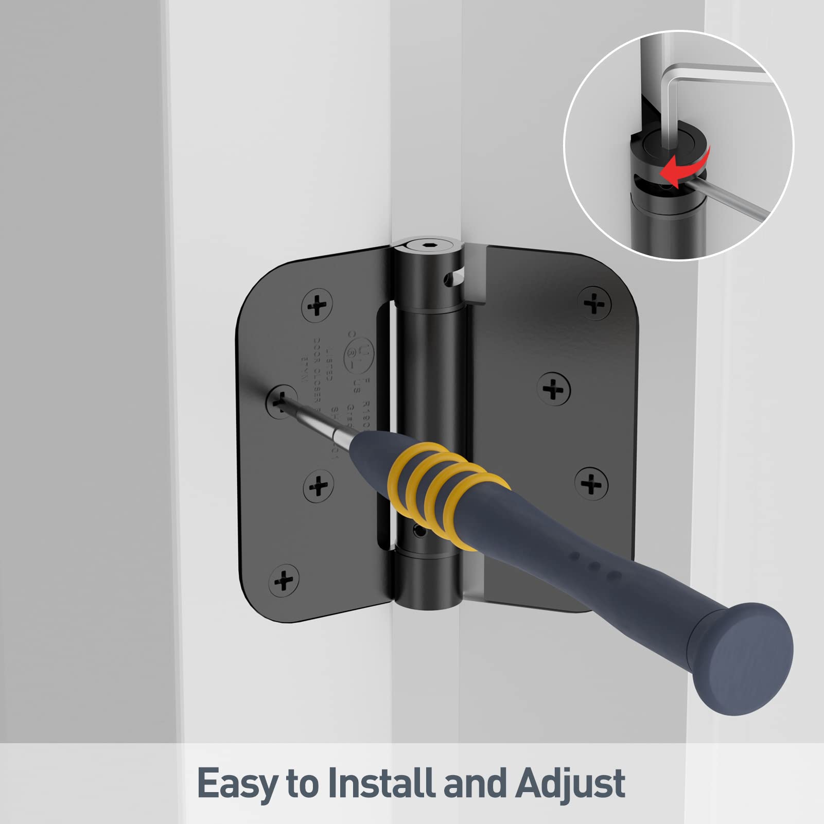 Snapklik.com : HOSOM Self Closing Door Hinges 4 Inch Spring Loaded ...