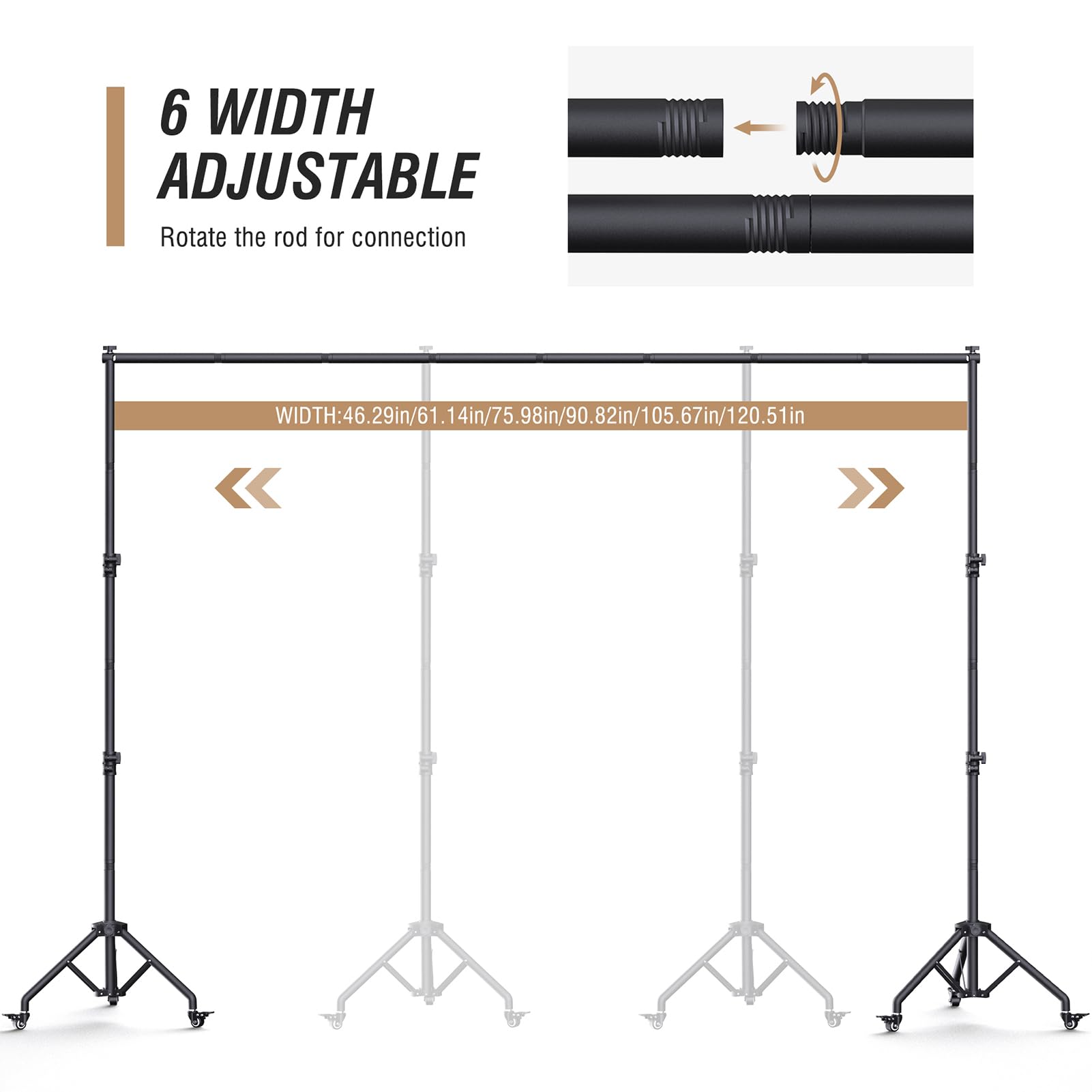 Backdrop Curtains Backdrop Stand 10x7.5ft(WxH) Photo Studio Adjustable ...