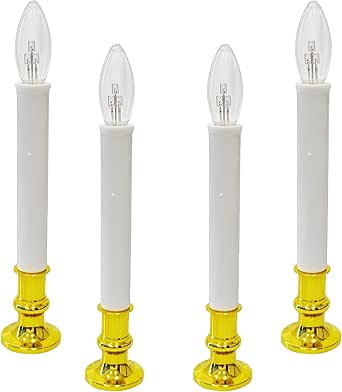 Amazon.com: 4 Pack Christmas Window Candles Lights, Battery Operated Window Candles with Timer ...