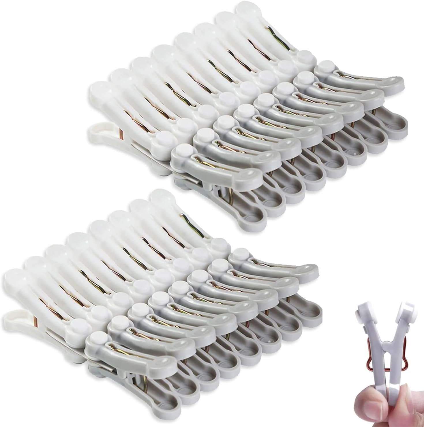 ARVO Clothes Pegs Pack of 20, Soft Grip clothes pegs for washing line ...