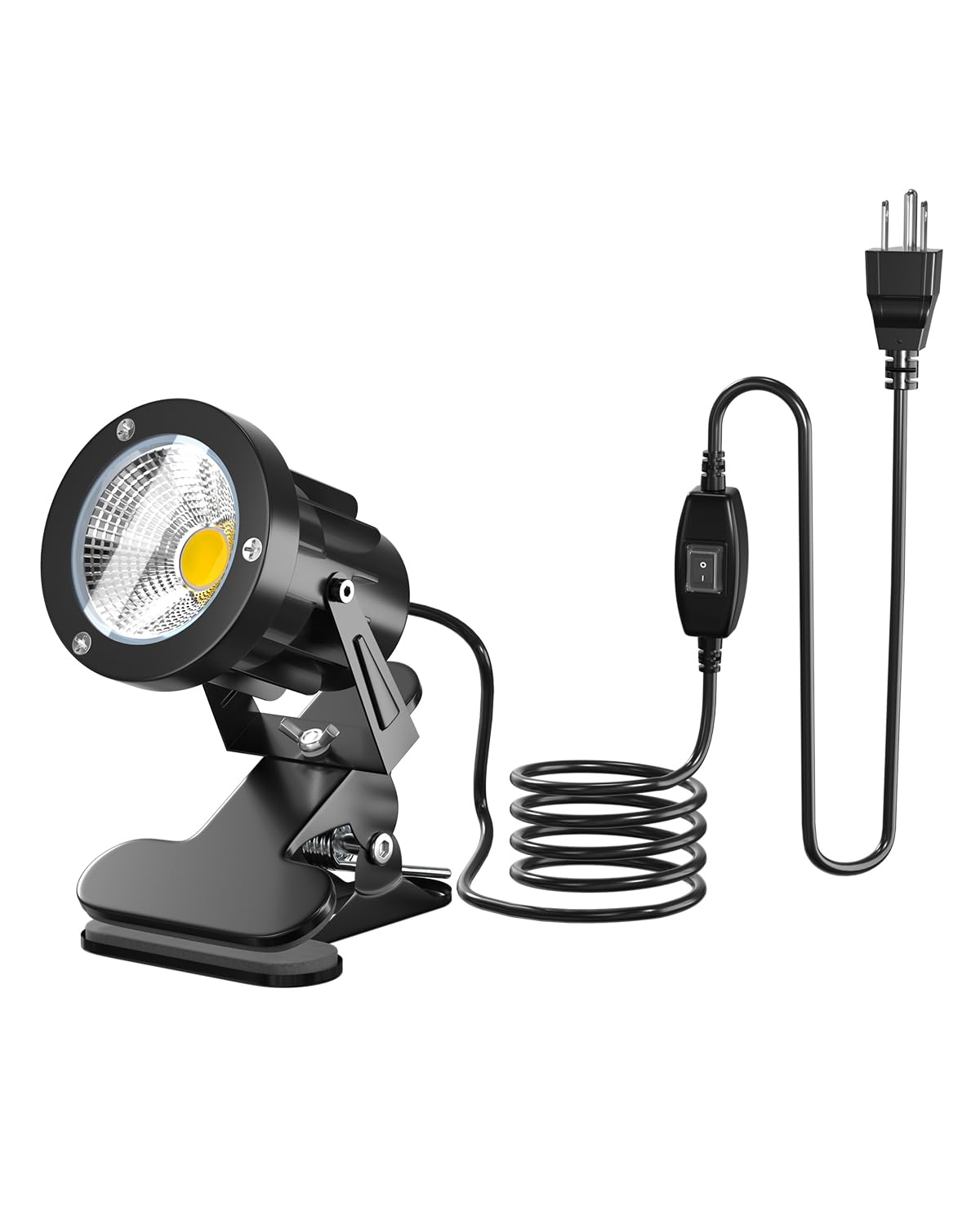 TobeBright Clip On Spot Light Plug in with On/Off Switch IP65 Water ...