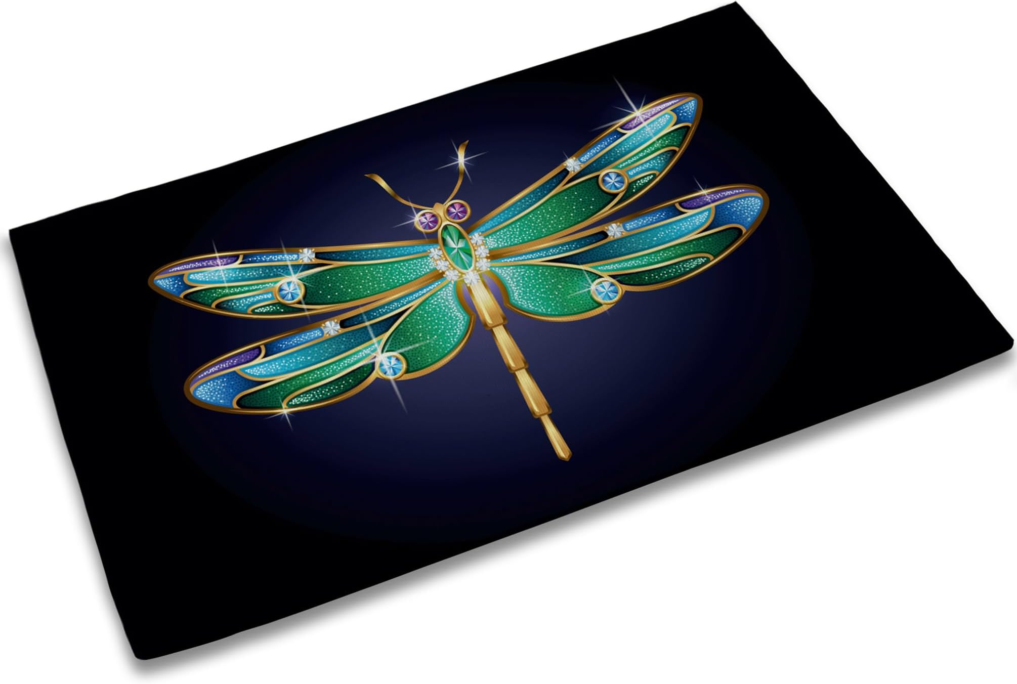 Amazon.com: AUUXVA Vintage Half Round Rug Dragonfly Entry Mat, Retro ...