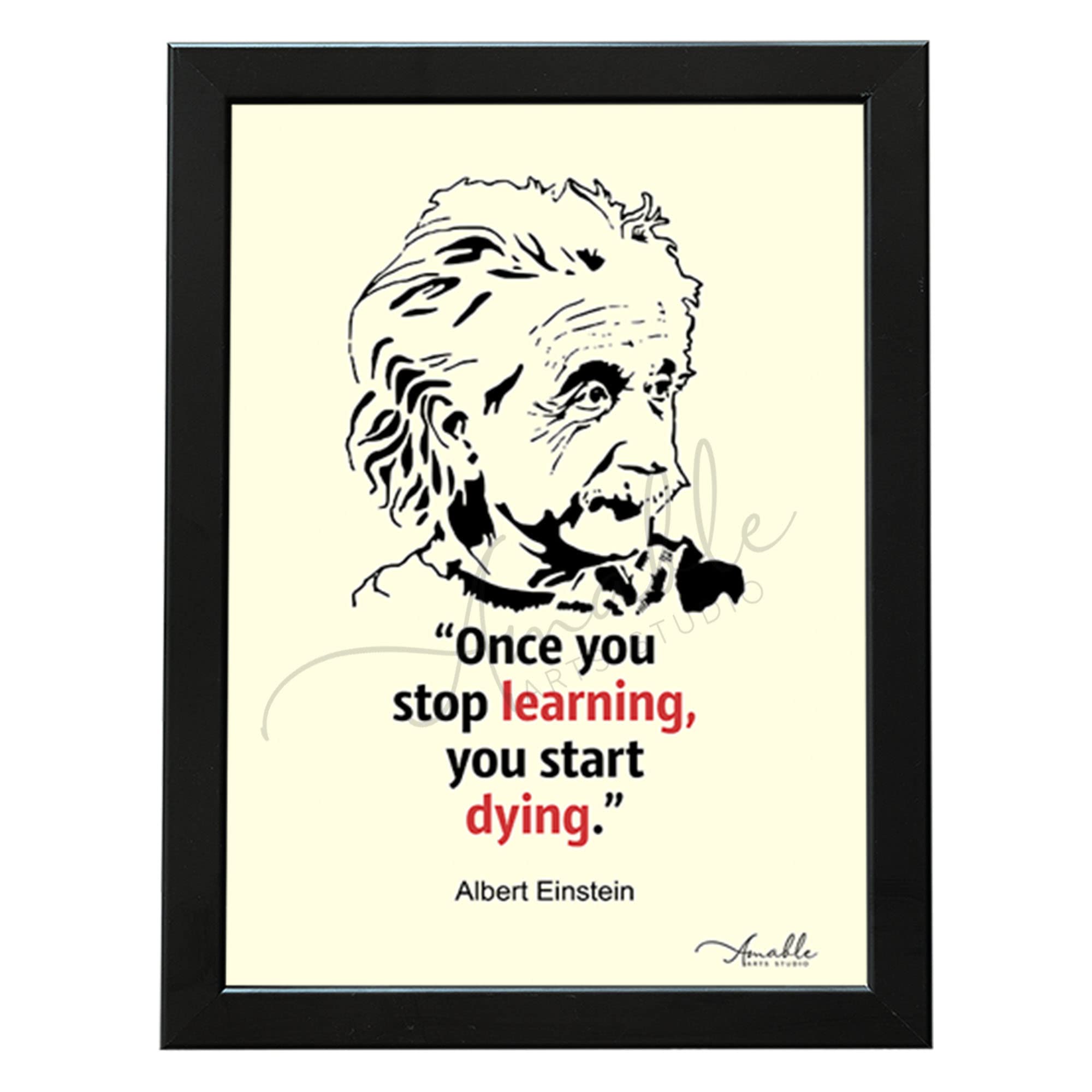 Amable Arts Framed Poster | Albert Einstein Photo Frame for Home ...