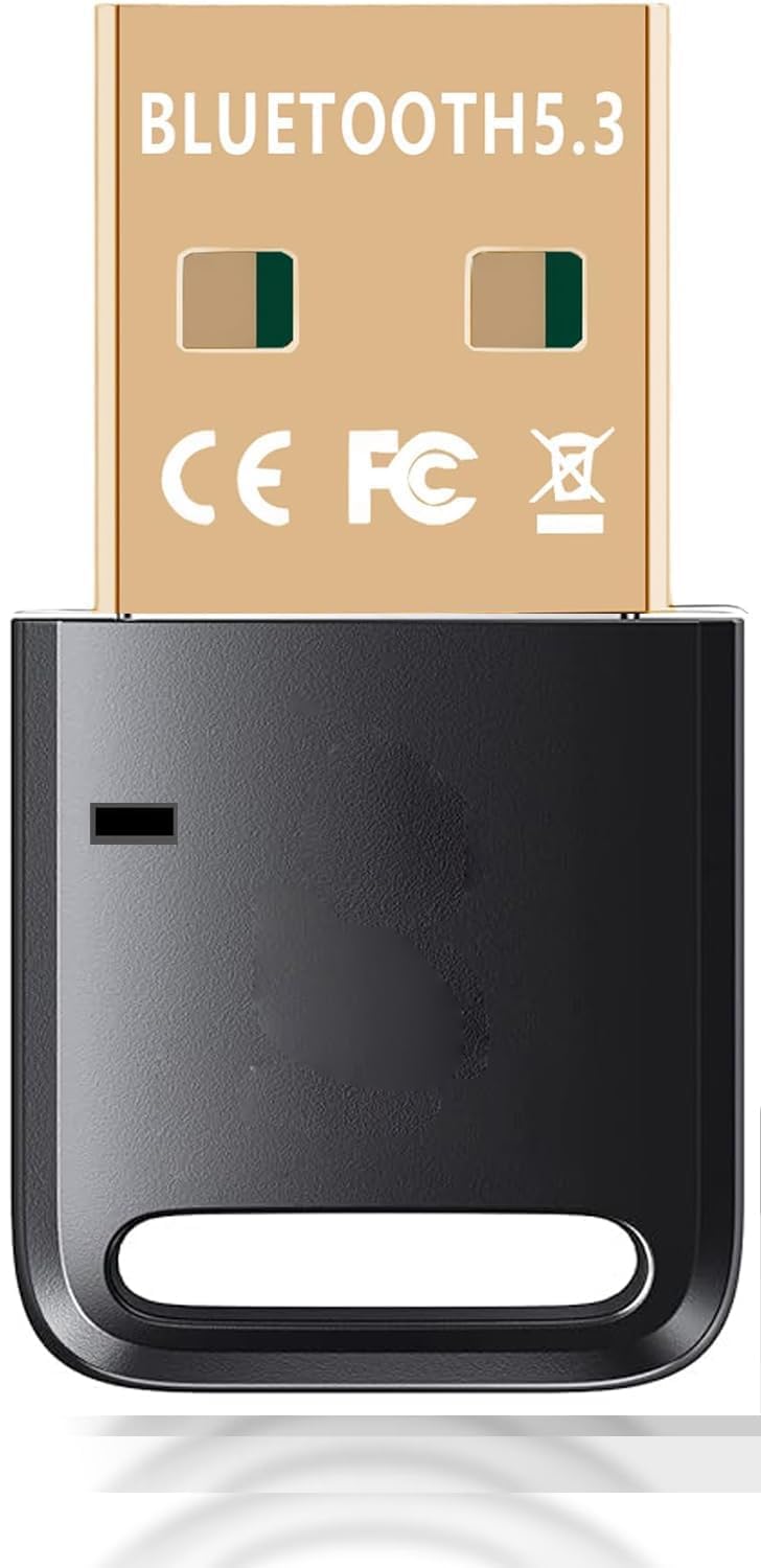 ETZIN Bluetooth 5.3 USB Adapter for Desktop PC, Plug & Play Mini Dongle ...
