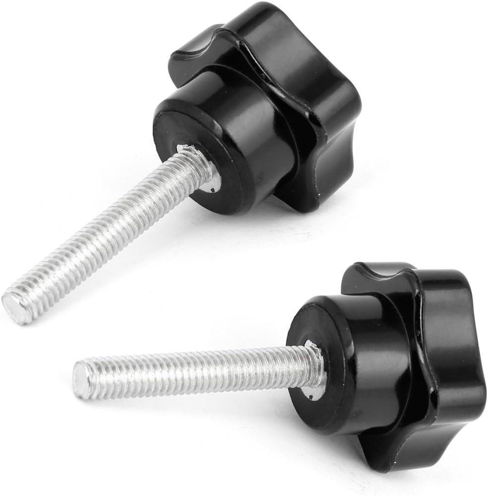 Amazon.com: uxcell Clamping Handle Screw Knobs Handle Star Knob M6 x ...