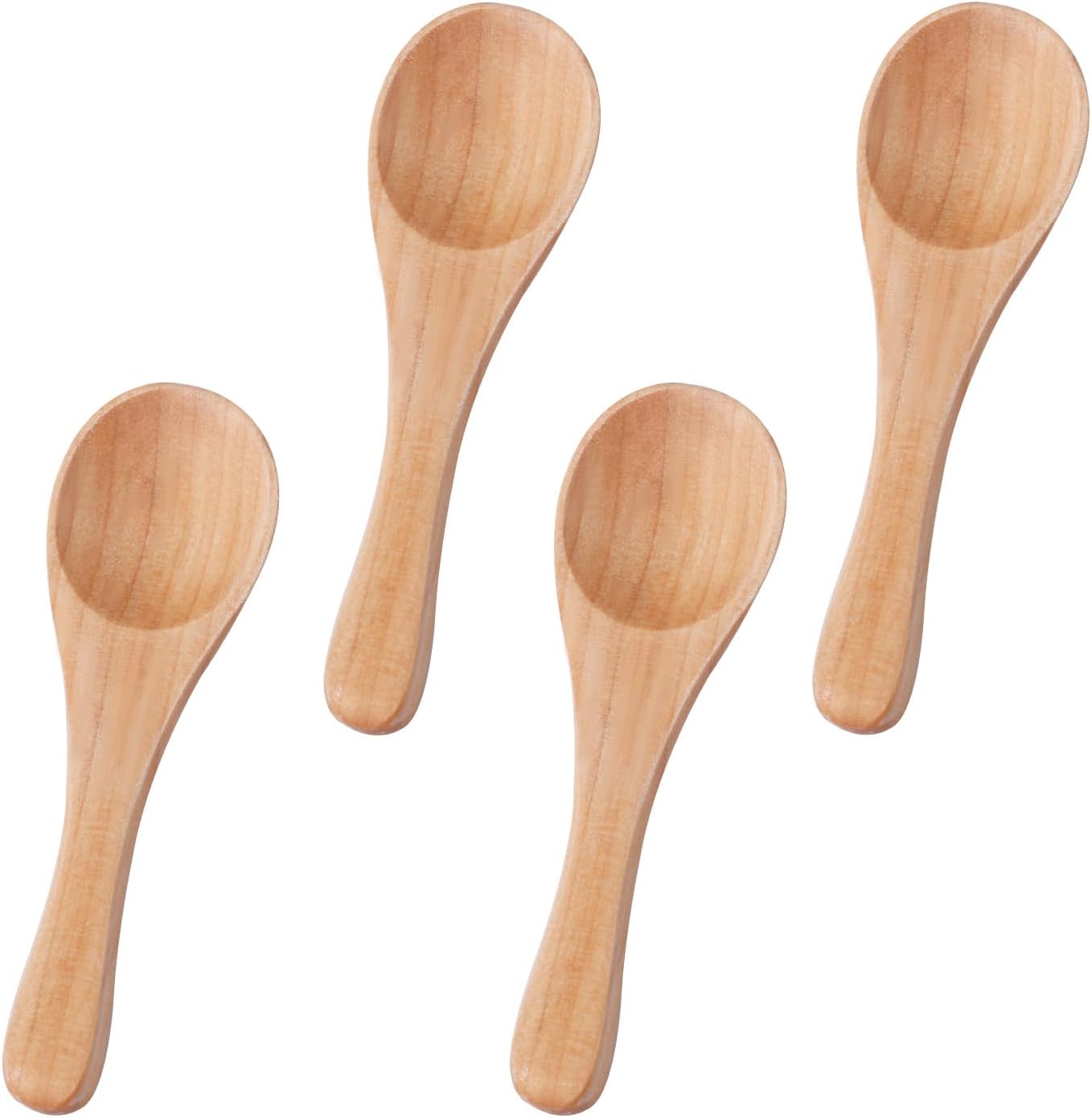 Amazon.com: FOYARA Small Wooden Salt Spoon Solid Wood Condiments Spoon ...