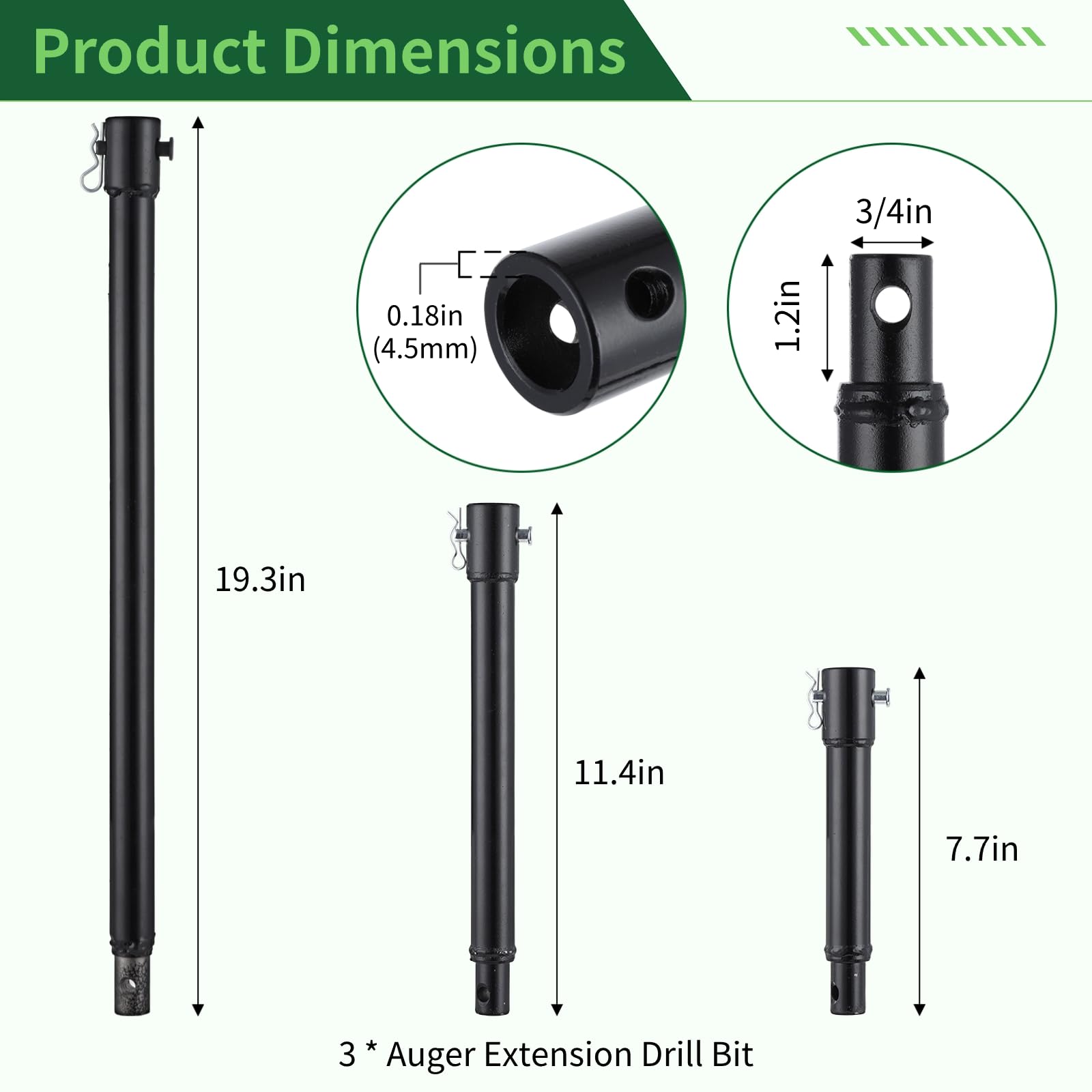 Earth Auger Bit Extension