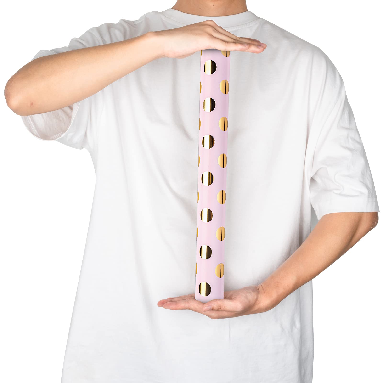 Snapklik.com : RUSPEPA Wrapping Paper Roll - Mini Roll - Gold Foil ...