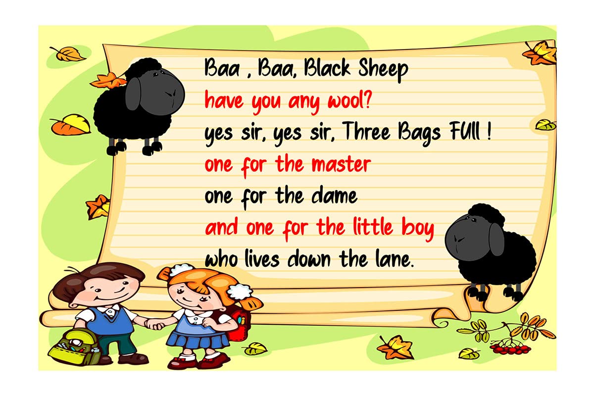 Baa Black Sheep Poem Baa, Baa, Black Sheep Baa, Baa, Black Sheep