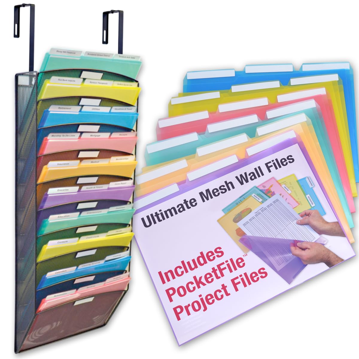 Buy Ultimate Office Mesh Wall File Organizer, 10 Tier Cubicle Partition ...