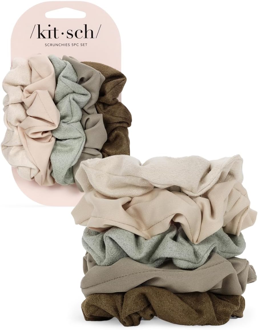 Amazon.com : Kitsch Scrunchies for Women's Hair, Assorted Hair ...