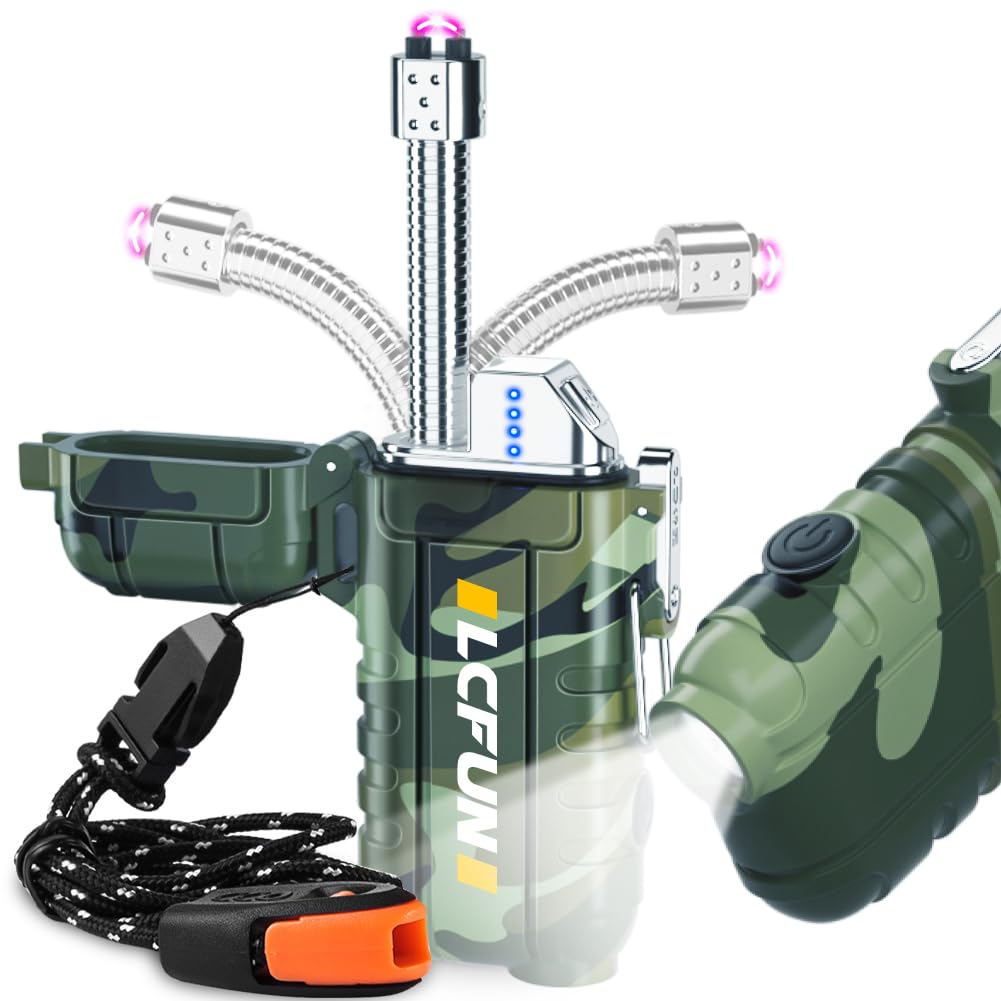 Snapklik.com : LcFun Electric Lighter Rechargeable Arc Lighter 360 ...