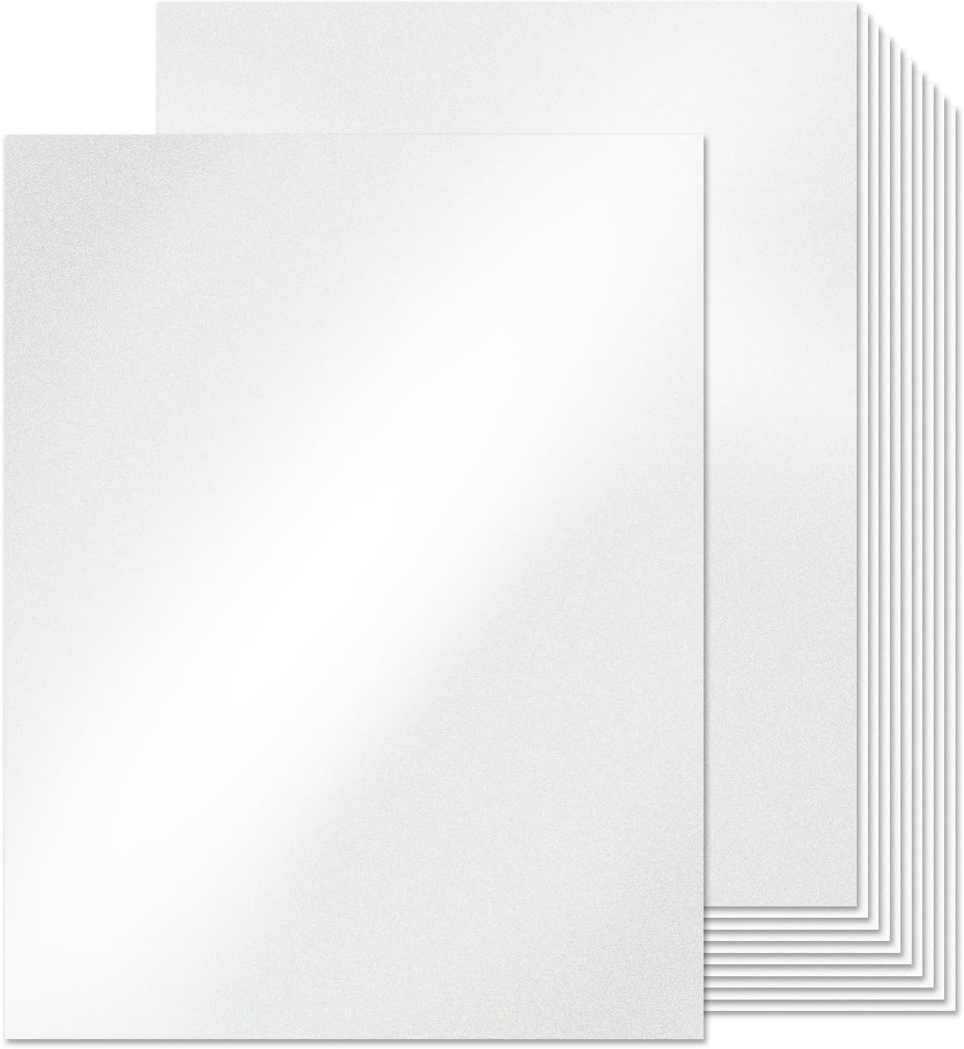 Amazon.com: Hamilco White Glossy Cardstock Paper - 8 1/2 x 11" 80 lb ...