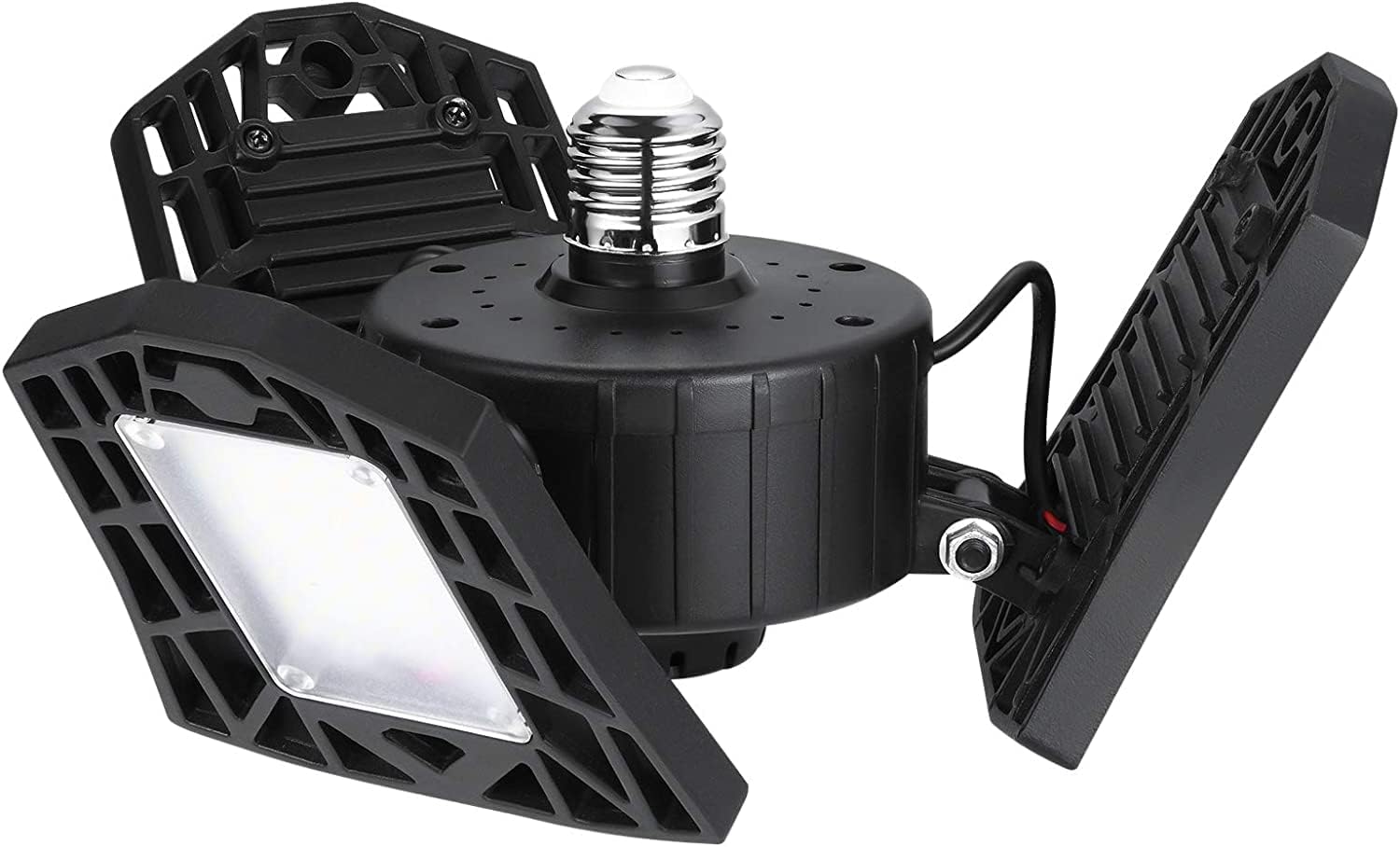 KONPWAY Deformable LED Garage Light - 6000 Lumen 2800K Warm White 60W ...
