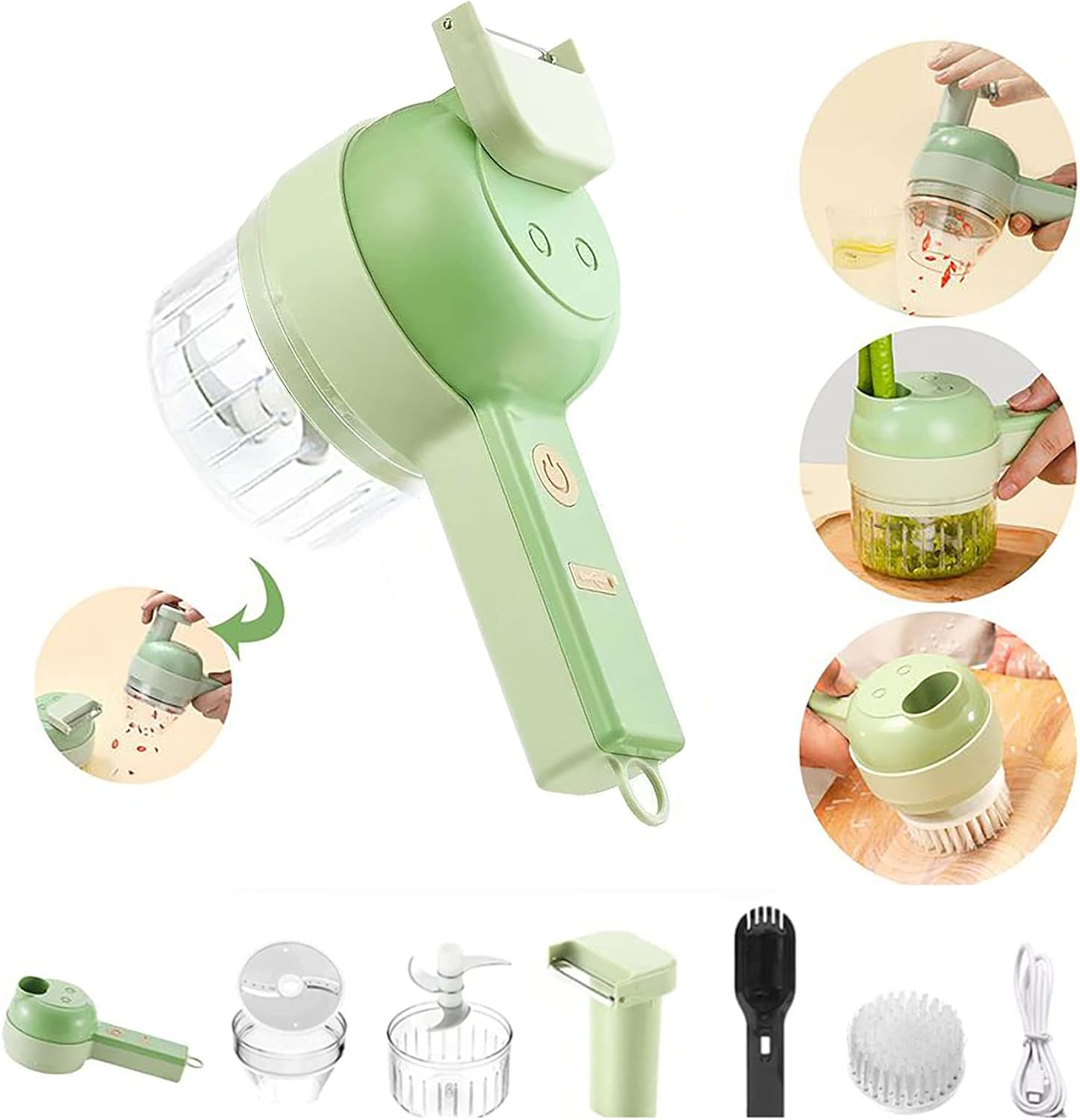 Amazon.com: 4 in 1 Handheld Electric Vegetable Cutter Set, Electric ...
