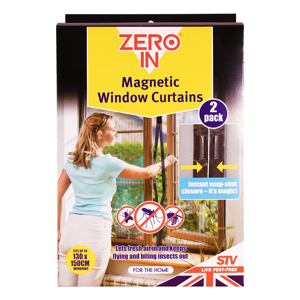 Zero In Magnetic Insect Curtains for Windows - Twinpack 130 x 150cm ...
