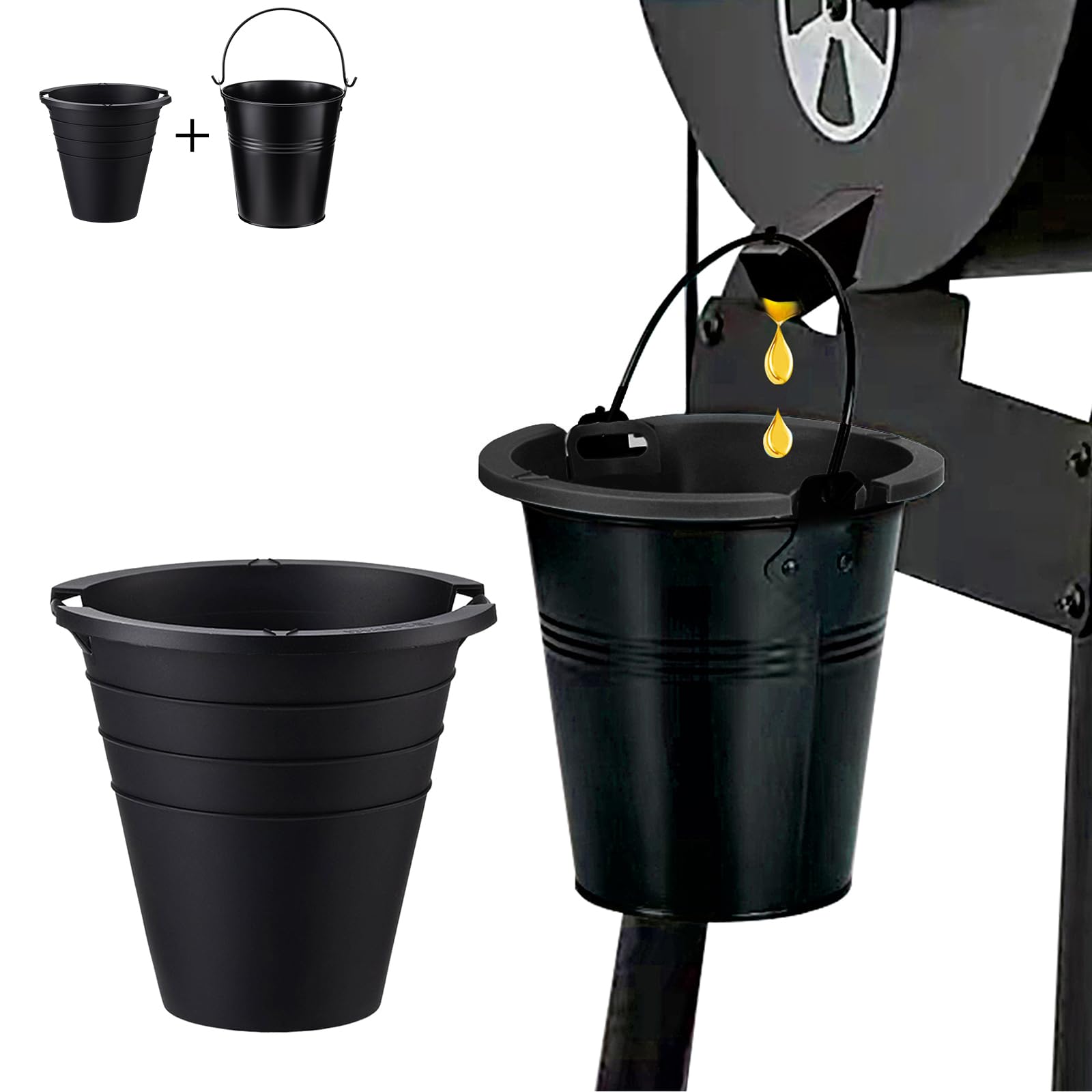 Snapklik.com : Easyki Drip Tray Grease Bucket And 2pcs Reusable ...