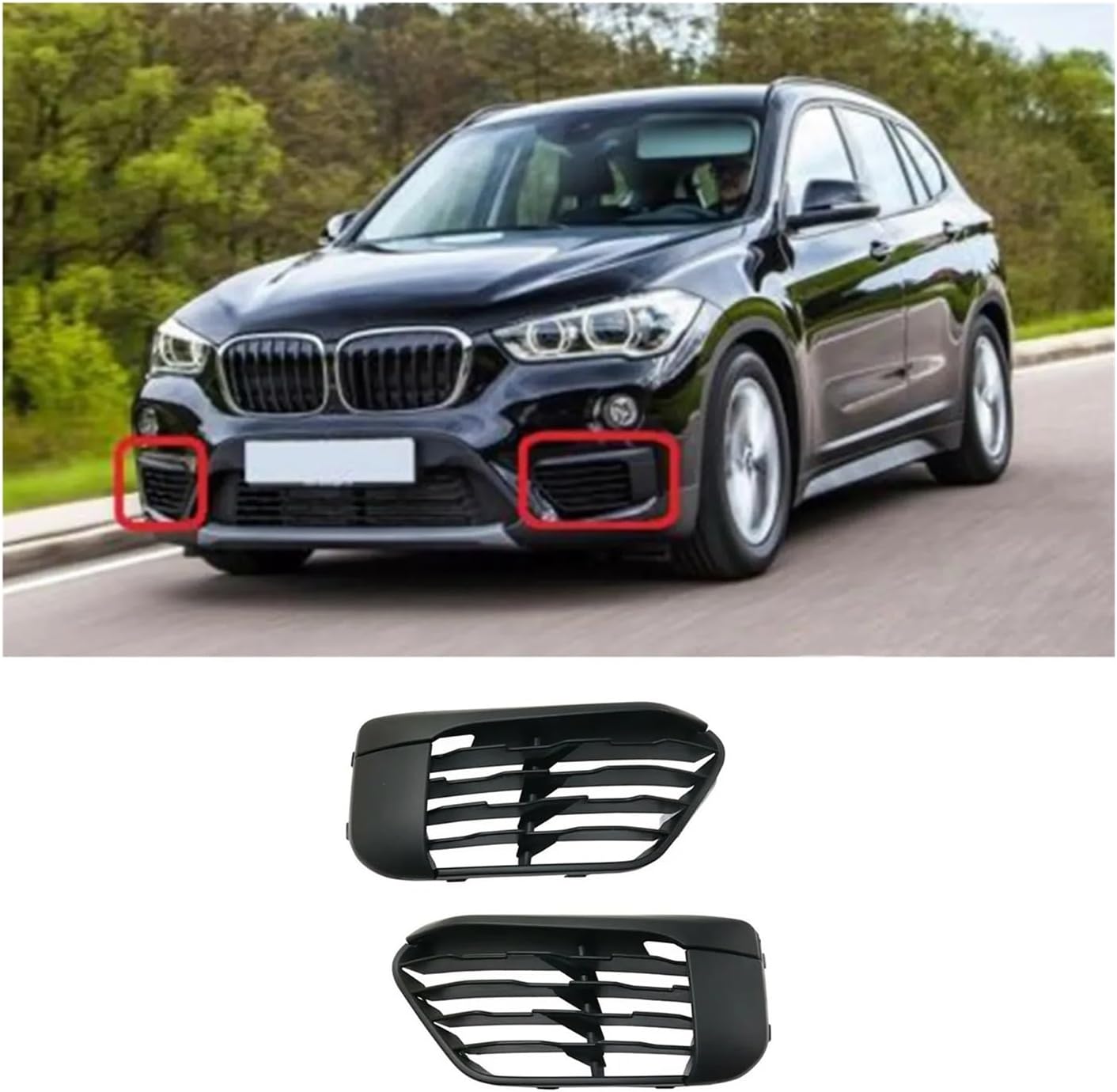 Amazon.com: DFKAHF Bumper Lower Grille Bezel Cover Fog Lamp Grille ...