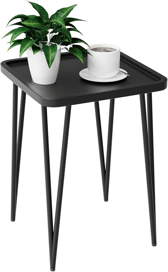 Amazon.com: Palama Square Side Table - Small Metal End Table, Easy ...