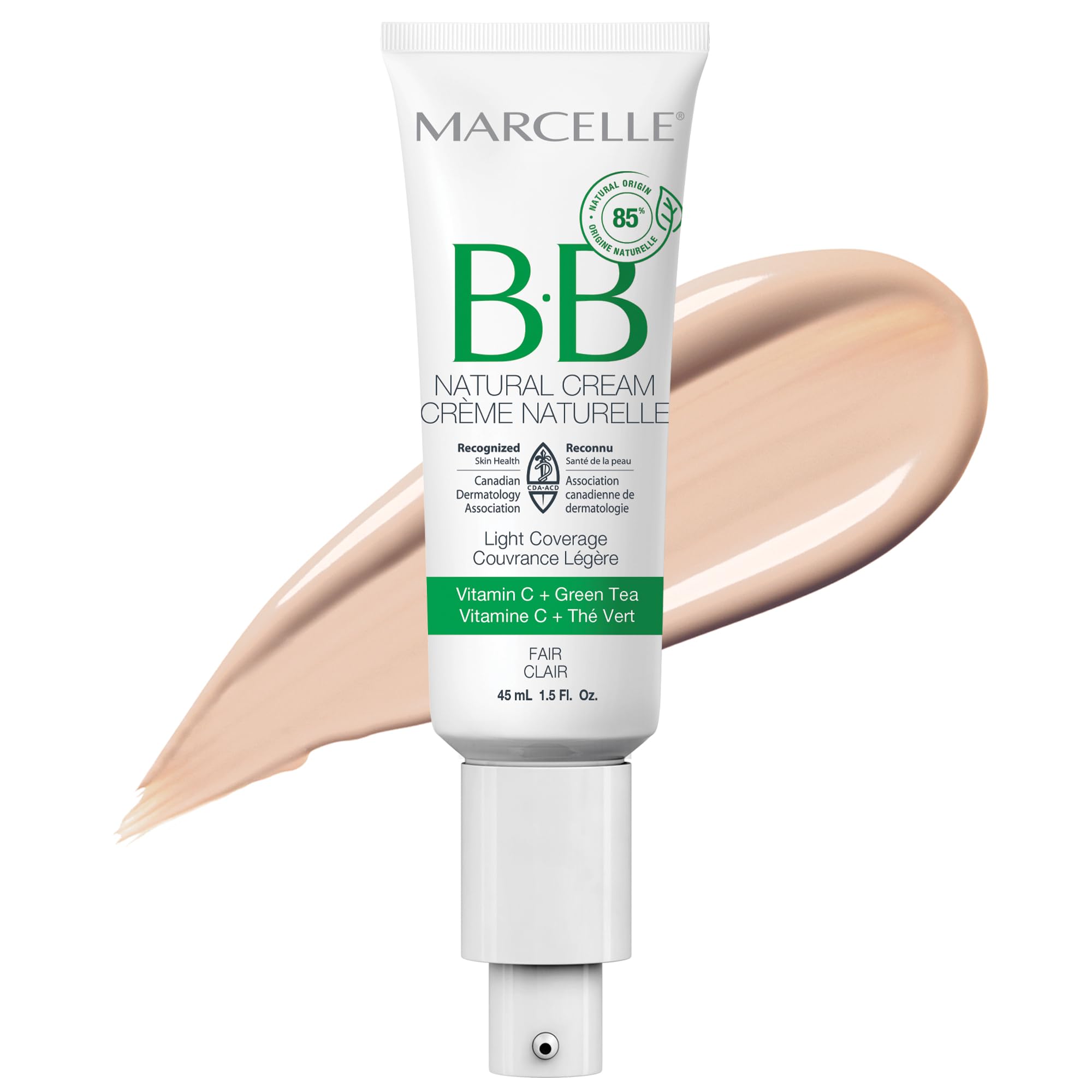 Marcelle BB Natural Cream, Fair, Light Coverage, with Hydrating Vitamin ...