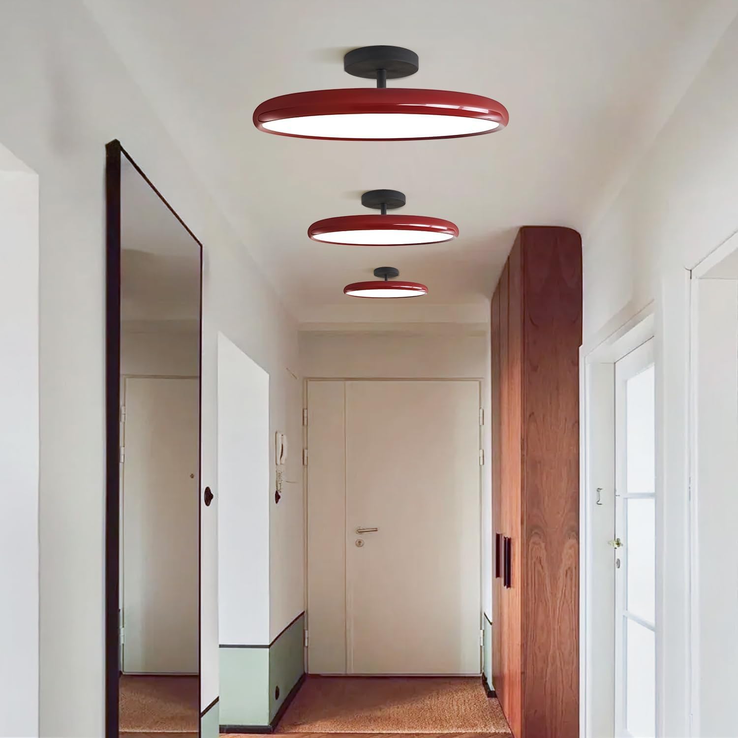 Snapklik.com : Lighting Modern Red Ceiling Light Fixture Large ...
